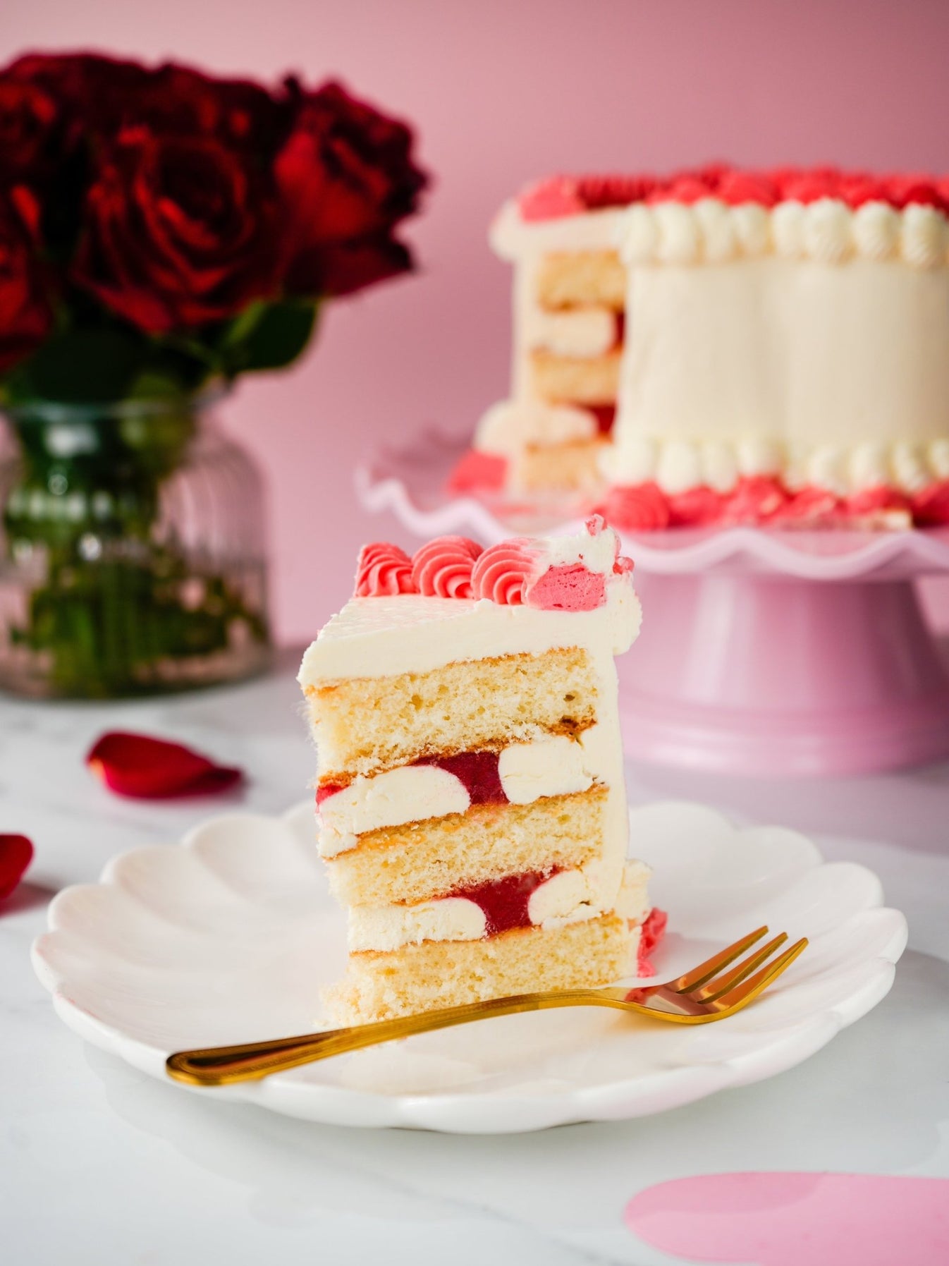 Vintage Heart Cake | Lambeth Iced Cake | Patisserie Valerie